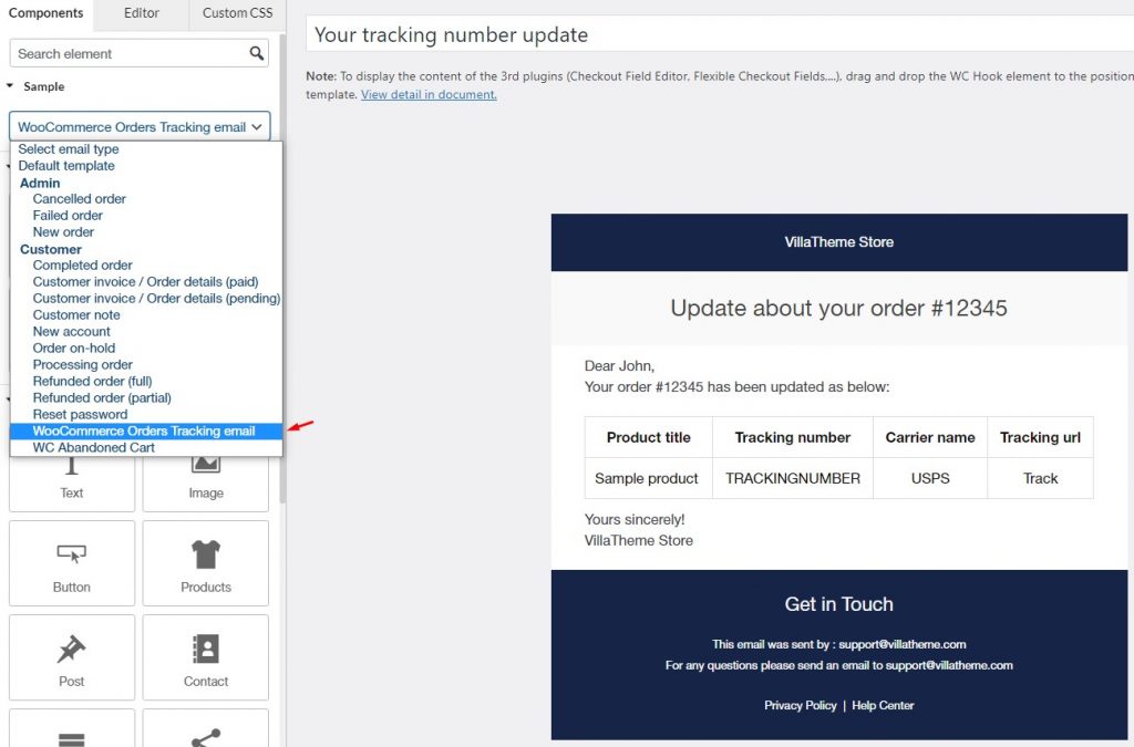 How to display tracking information in the orders email templates of ...