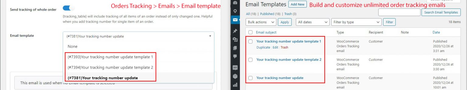 How to display tracking information in the orders email templates of ...