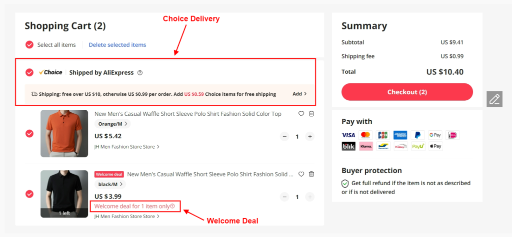 AliExpress Welcome Deal/Choice Delivery and API Sync - VillaTheme